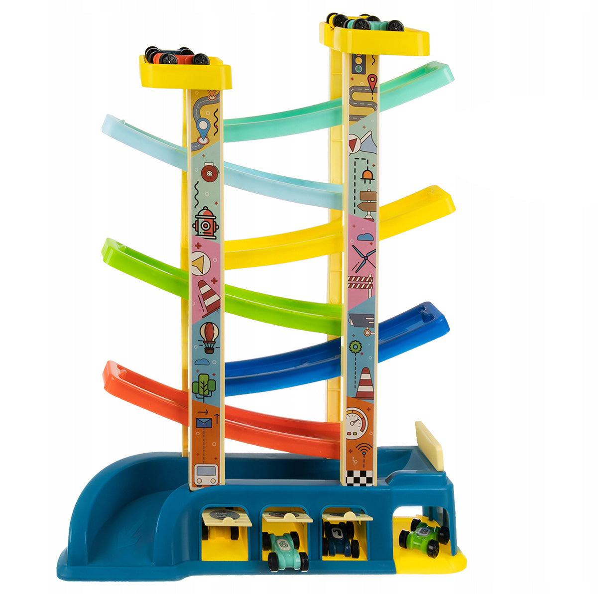 Jucarie interactiva, Zola®, Pista de Raliu cu etaje si 8 masinute – ZOLA